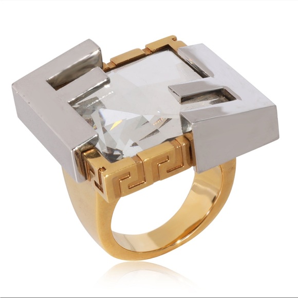 Versace | Jewelry | Versace Fendace Crystal Ring Brand New | Poshmark